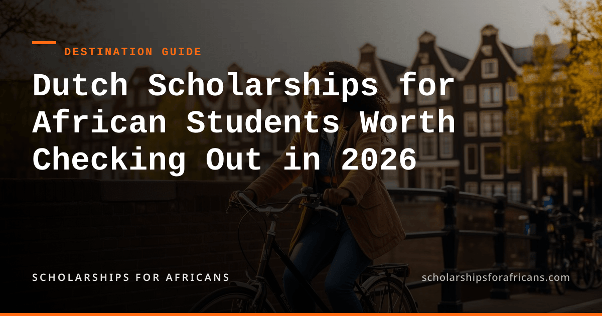 Dutch Scholarships for African Students Worth Checking Out (2026)